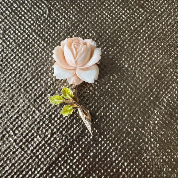 Arthur Pepper | Jewelry | Vintage Art Enamel Floral Brooch Pin Pink ...